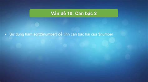Lap Trình Web Php Các Hàm Xử Lý Số Number Trong Php Ch002 Bài 3 Ppt