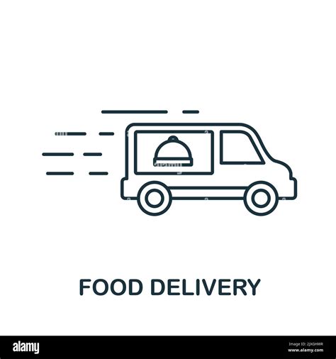 Food Delivery Icon Simple Element From New Normality Collection Filled Monochrome Food