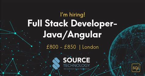 source technology on linkedin full stack developer java angular