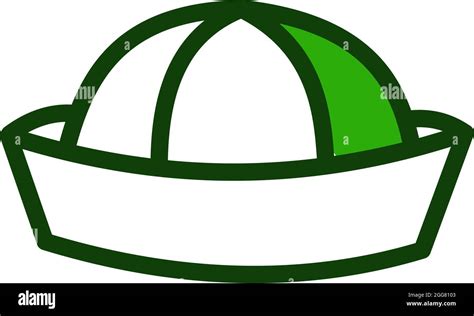 Sailor Hat Illustration On A White Background Stock Vector Image