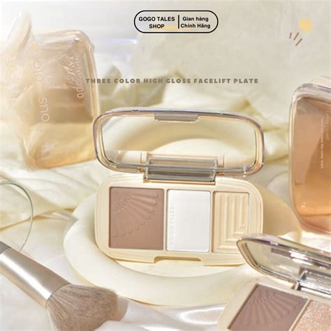 Gogo Tales Gt566 3 Cell Highlighting Block Powder Gt566 Sparkling Gold