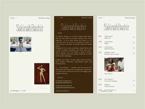 Sakinah Bashir Awwwards Honorable Mention