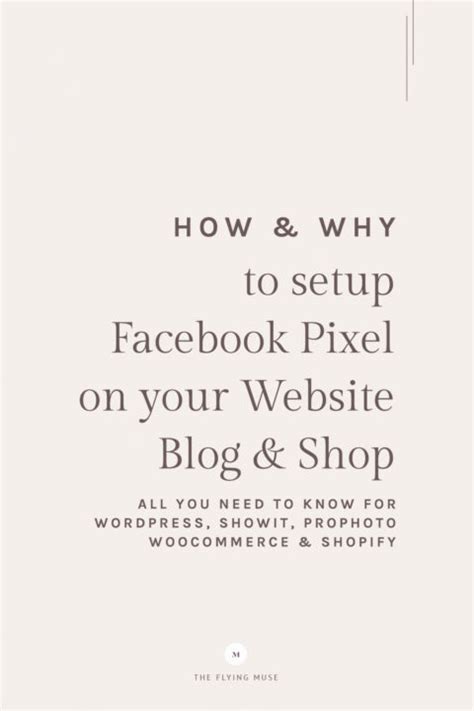 Facebook Pixel How And Why To Setup Easy For Free Showit ProPhoto Shopify WordPress