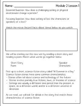 W W Module 2 Notes Grade 4 By Take Charge Teaching TPT