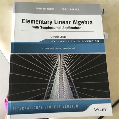 Wiley Elementary Linear Algebra 11th Edition Hobbies And Toys Books And Magazines Textbooks On