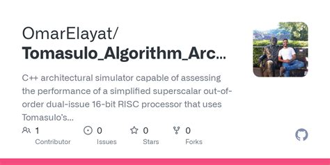 Github Omarelayattomasuloalgorithmarchitecturalsimulator C