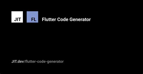 Flutter Code Generator