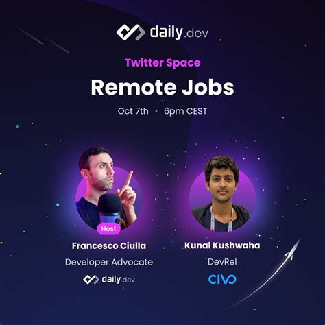 kunal kushwaha on linkedin i ll be going live from civocloud to talk about remote jobs in tech