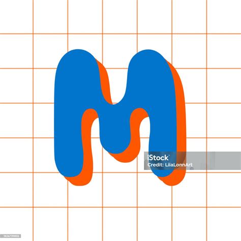 손으로 그린 낙서 대문자 M 대문자 현대적인 디자인 손으로 쓴 영어 단일 Abc 문자 기호입니다 영어 알파벳의 손으로 그린 글꼴 스타일 0명에 대한 스톡 벡터 아트 및 기타