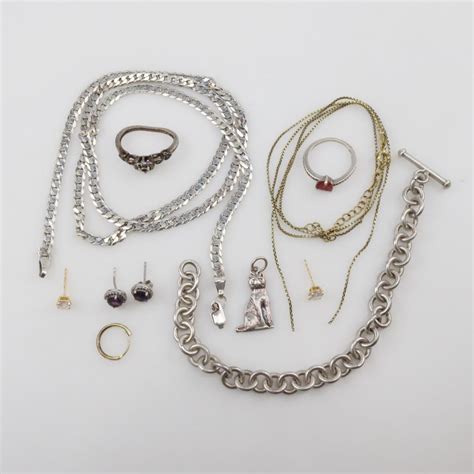 Sterling Silver Jewelry 11 Pieces Property Room