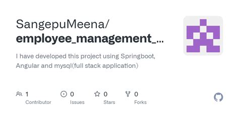GitHub SangepuMeena Employee Management System I Have Developed This Project Using Springboot