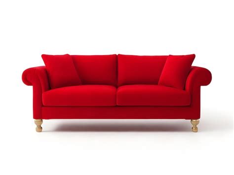 Premium Ai Image Red Couch
