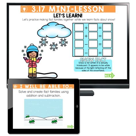 Lucky To Learn Math 1st Grade Lesson 317 Fact Families Teaching Slides Lucky Little