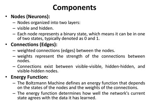 Boltzmann Machines In Deep Learning And Machine Learning Also Used For Training The Models Ppt