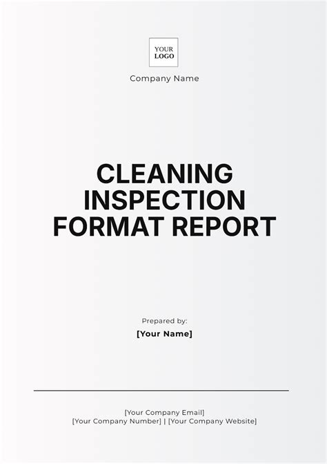 Free Cleaning Service Report Template To Edit Online