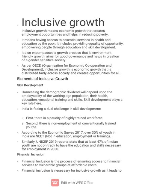 Inclusive Growth Pdf