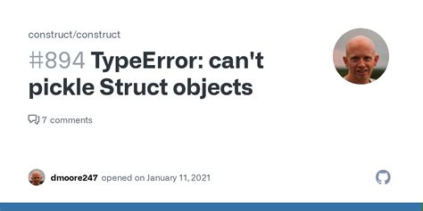 TypeError Can T Pickle Struct Objects Issue 894 Construct
