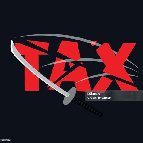 세금을 적게 지불 하는 세금을 줄이기 위해 칼 개념 잘라 종이 벡터 일러스트 레이 션 가위에 대한 스톡 벡터 아트 및 기타 이미지 가위 감소 검 Istock
