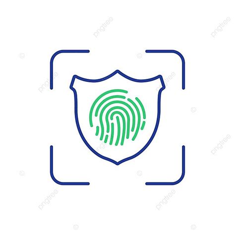 Fingerprint Shield For Cyber Security Thumb Information Screen Vector