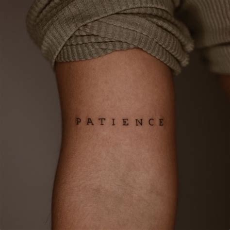 Pin By Justtext On Tattoo Patience Tattoo Tattoo Fonts Hand Tattoos