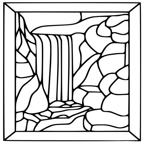 Black And White Stained Glass Template And Patterns 18732936 Vector Art