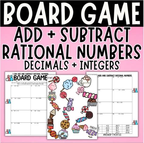 Adding And Subtracting Rational Numbers Integers And Decimals Bundle