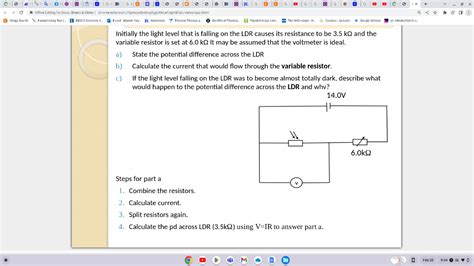 Solved Initially The Light Level That Is Falling On The Ldr
