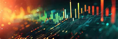 Stock And Forex Trading Chart Digits And Numbers With A Digital Bull