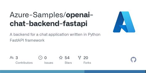 Github Azure Samplesopenai Chat Backend Fastapi A Backend For A