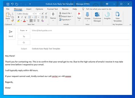 Outlook Auto Reply Message Setup Send Automatic Outlook Replies