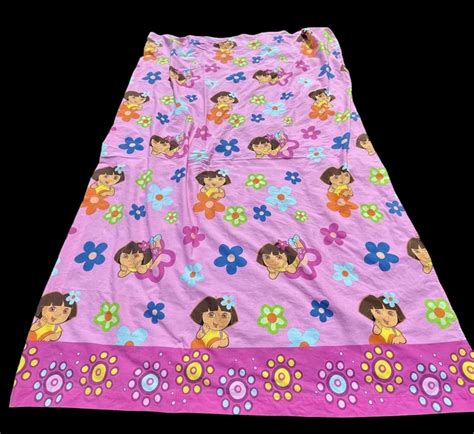 Nick Jr Dora The Explorer Twin Size Bed Flat Sheet 2008 £746