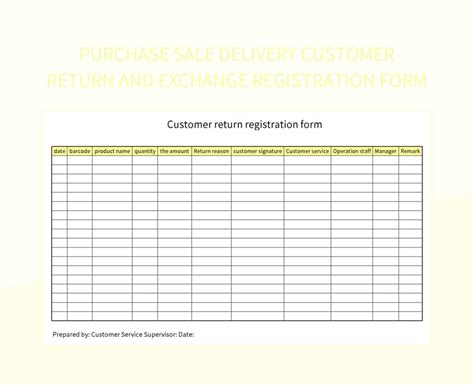 Free Exchange Registration Form Templates For Google Sheets And Microsoft Excel Slidesdocs