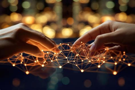 Premium AI Image Hands Pointing At A Network