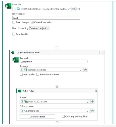 Filter Excel File Multiple Times Using For Each Row Saving Each File
