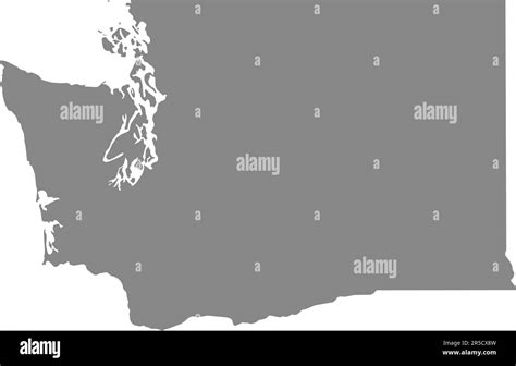 Gray Cmyk Color Map Of Washington Usa Stock Vector Image And Art Alamy