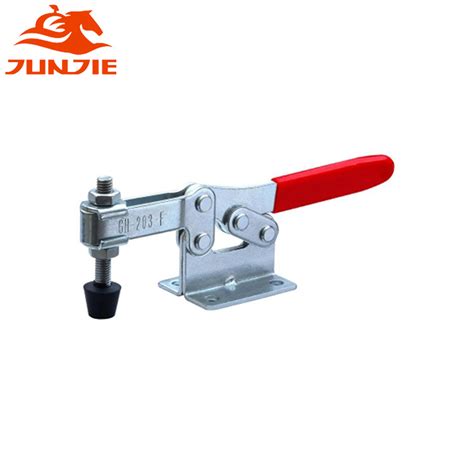 Horizontal Fixture Quick Release Toggle Clamp With Red Rubber Gh 203f Toggle Clamp And