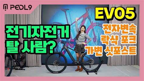 페들나인 전기자전거 Evo5 바팡 M510모터 휠탑 전자변속 13단 삼성 20a 배터리셀 락샥 120밀리 포크 가변 싯포스트 Youtube