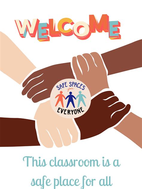 Safe Space Classroom Poster Etsy