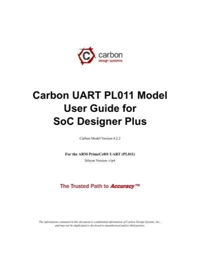 Carbon Uart Pl011 Model User Guide For Soc Designer