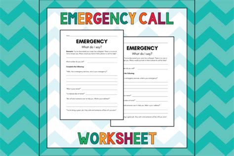 Emergency Call Script Worksheet Graphic By Atlasart · Creative Fabrica