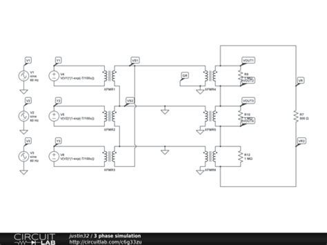 3 Phase Simulation Circuitlab