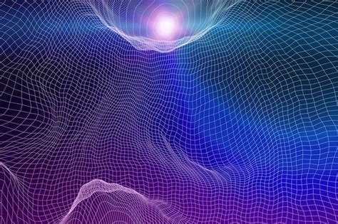 Premium Photo Blue Grid Background