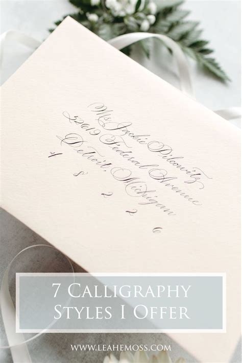 7 Calligraphy Styles I Offer Leah E Moss Designs Traditionalcalligraphy