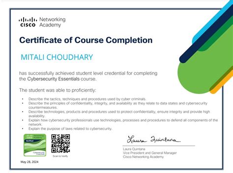 mitali c on linkedin cybersecurity cisconetacad certification continuouslearning…