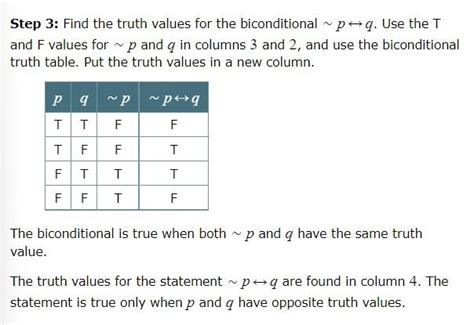 Biconditional Truth Table Truth Tables Tautologiesandlogicall Equivalent