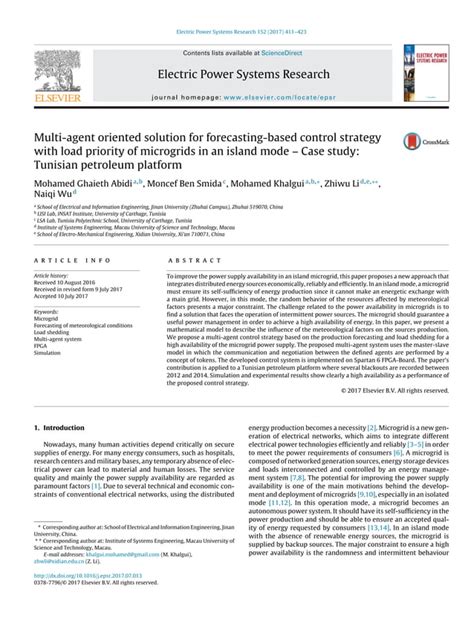 Multi Agent Oriented Solution For Forecasting Based Control Strategy