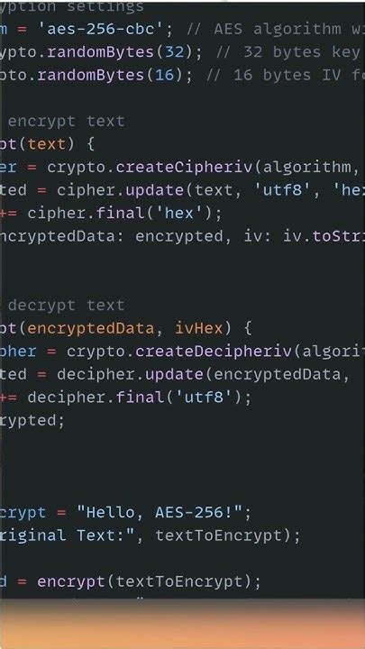 Secure Your Data With Aes 256 Encryption In Nodejs 🔒 Quick Tutorial Nodejs Encryption Js