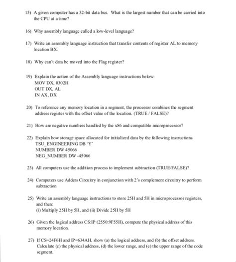 Solved 15 A Given Computer Has A 32 Bit Data Bus What Is