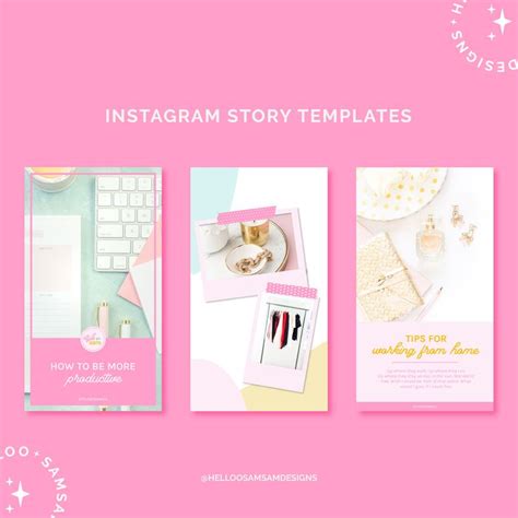 Custom Ig Story Templates For Style By Sams Blog Social Media Ideas