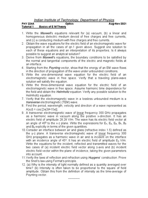 Tutorial Pdf Waves Interferometry